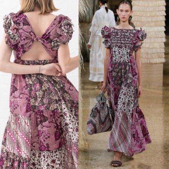 Ulla Johnson | Dresses | Ulla Johnson Zoya Batik Patchwork Tie Back ...